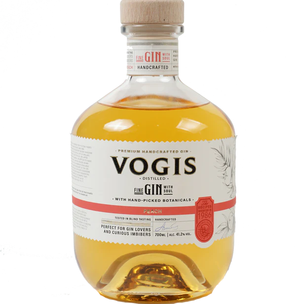 [BUY] Vogis Fine Gin With Soul Peach Flavored | 700ML at CaskCartel.com