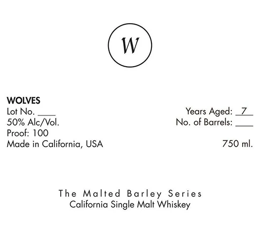 [BUY] Wolves The Malted Barley Series 7 Year Old California Single Malt ...