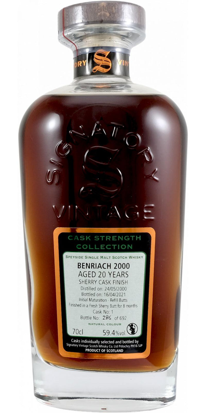 [BUY] Benriach 20 Year Old (D.2000, B.2021) Signatory Vintage Scotch ...