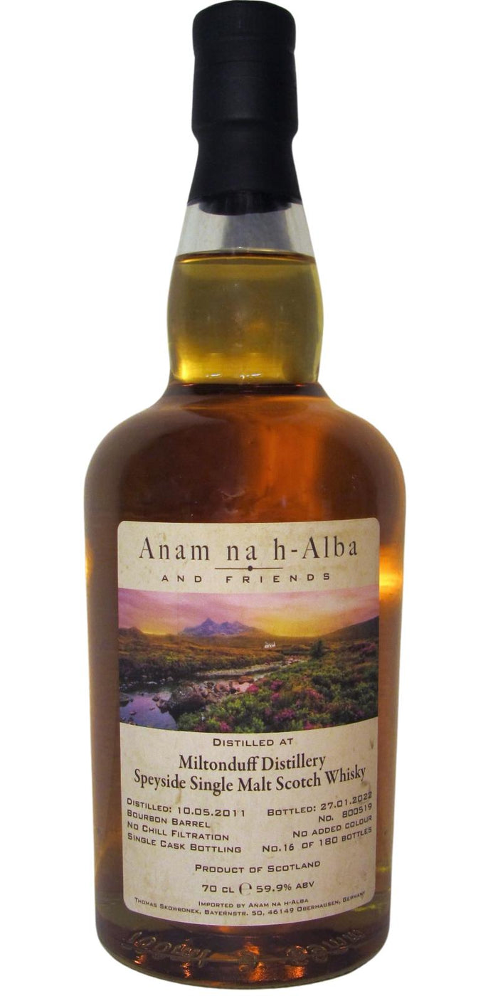 [BUY] Miltonduff 2011 (Anam na h-Alba) Anam na h-Alba and Friends 10 Year Old Scotch Whisky ...