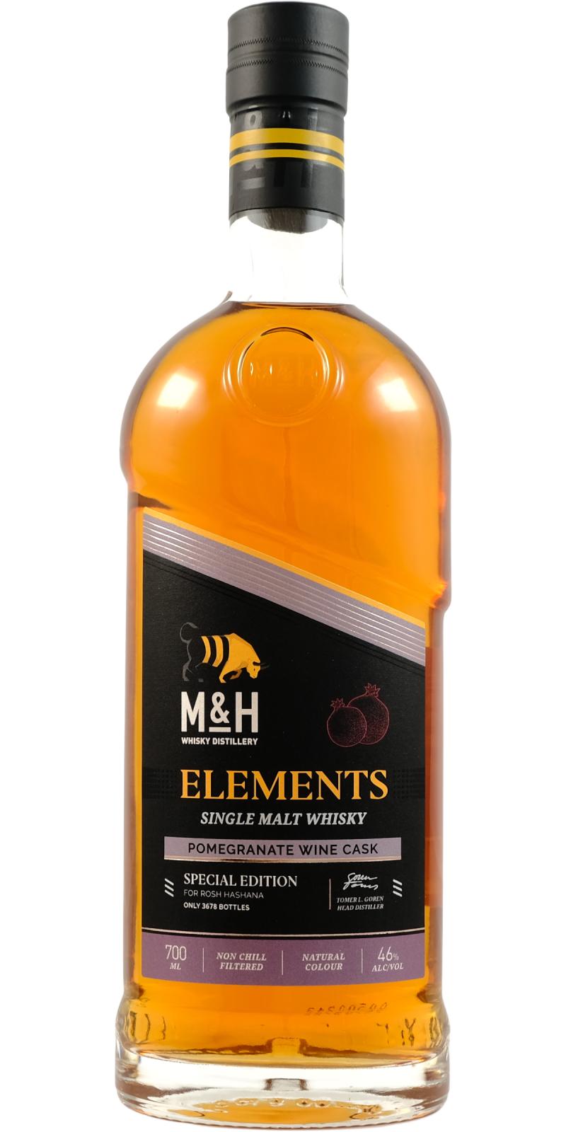 [BUY] M&H Elements Pomegranate Wine Cask Single Malt Whisky at ...