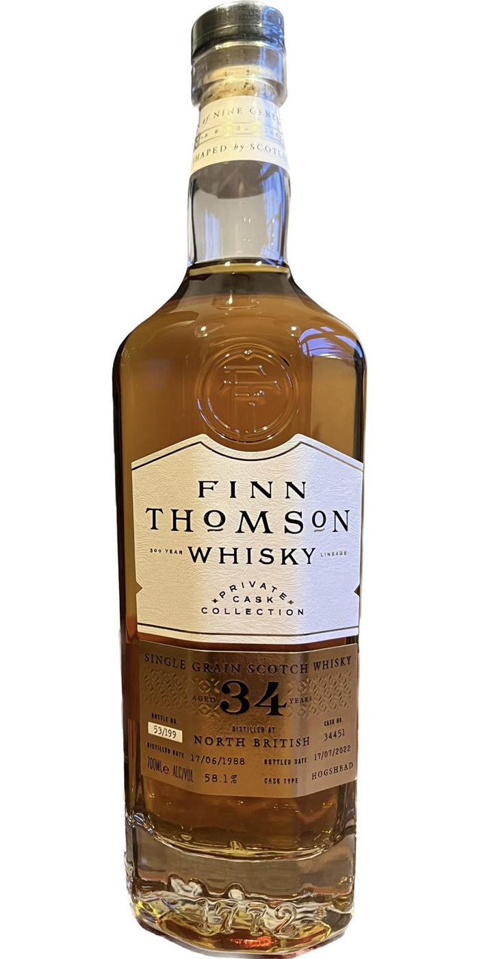 [BUY] North British 1988 (Finn Thomson) Private Cask Collection (34 ...