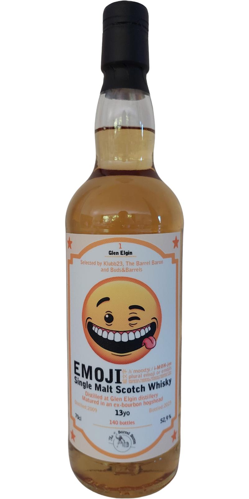 [BUY] Glen Elgin 2009 The Barrel Baron Emojis 13 Year Old Scotch Whisky ...