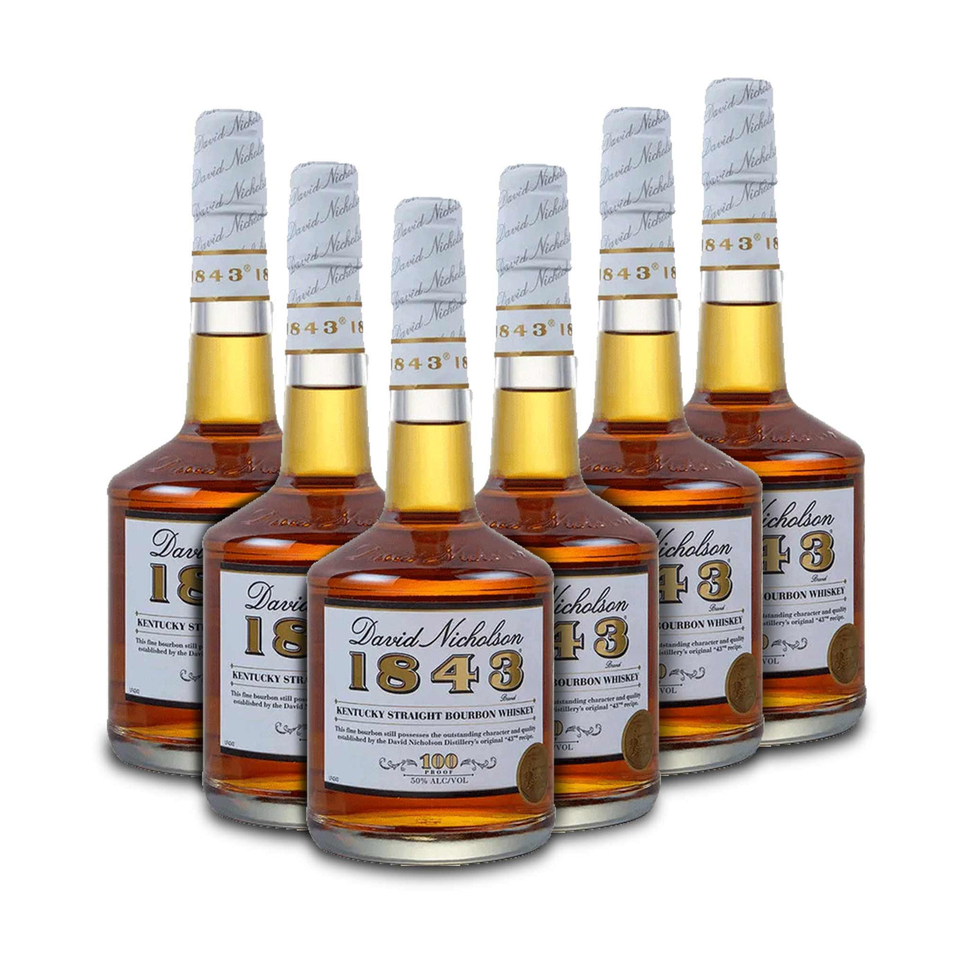 [BUY] David Nicholson 1843 Bourbon Whiskey (6) Bottle Bundle at ...