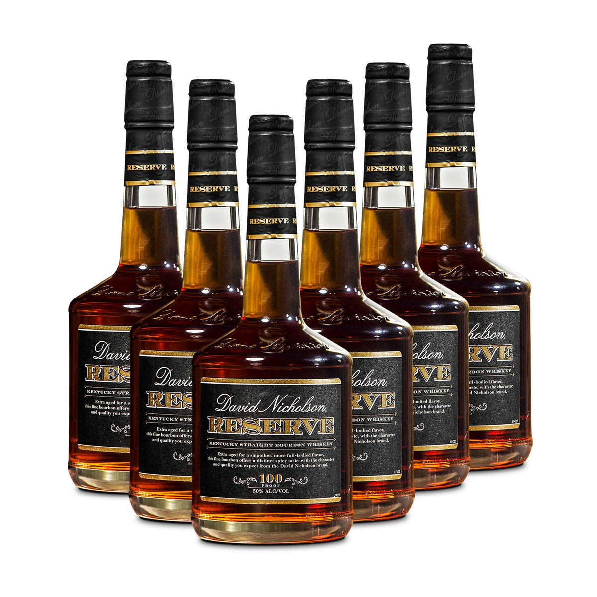 [BUY] David Nicholson Reserve Bourbon Whiskey (6) Bottle Bundle at ...