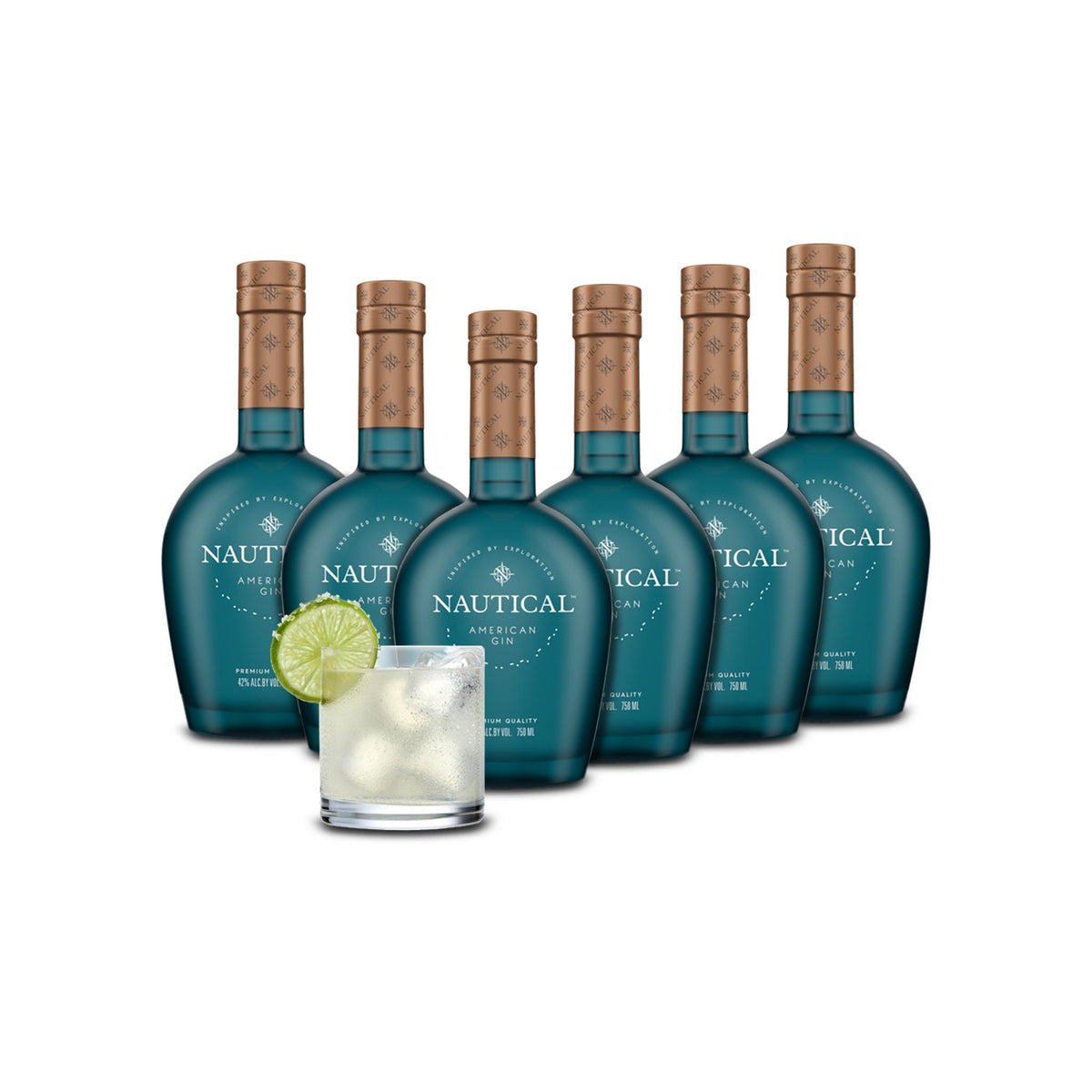 [BUY] Nautical American Gin (6) Bottle Bundle at CaskCartel.com