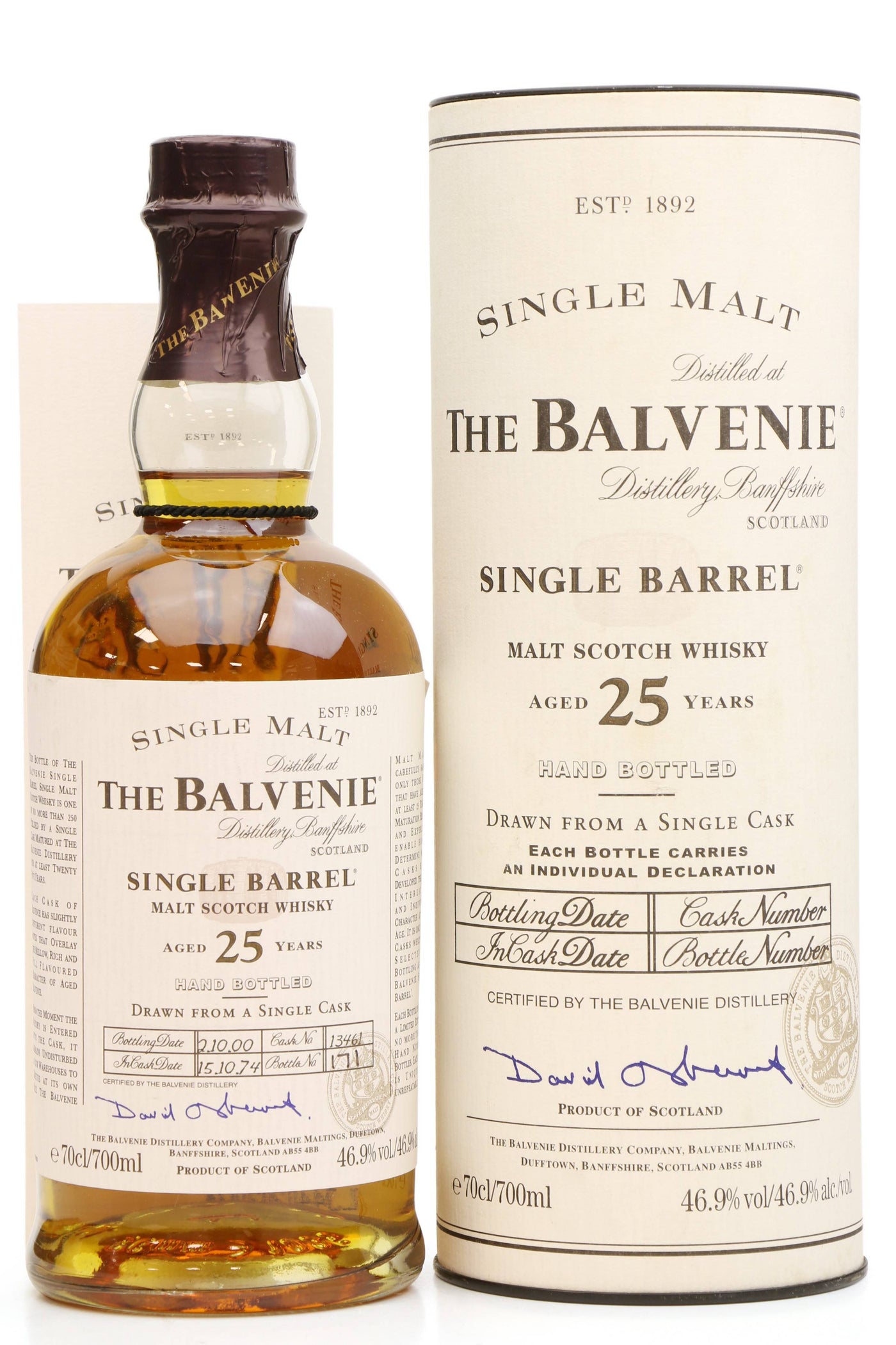 [BUY] Balvenie 25 Year Old Single Barrel #10140 (D.1974, B.2000) Scotch ...