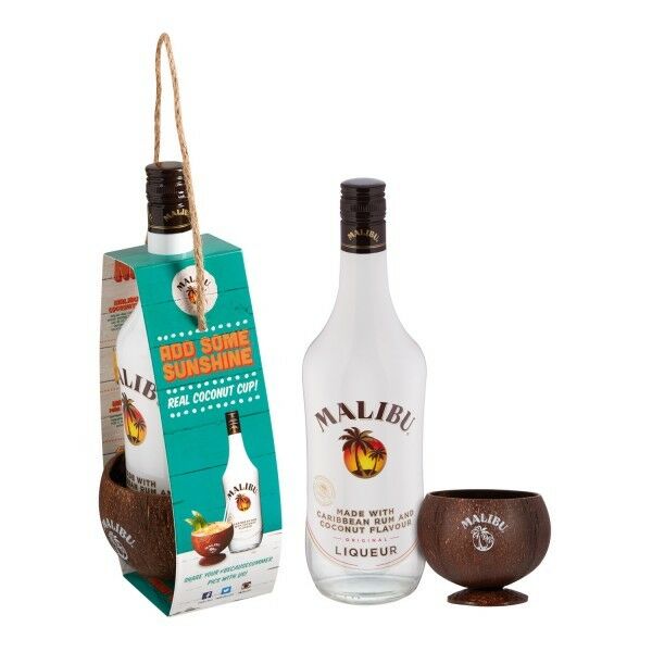 [BUY] Malibu Coconut Rum With Coconut Cup at CaskCartel.com