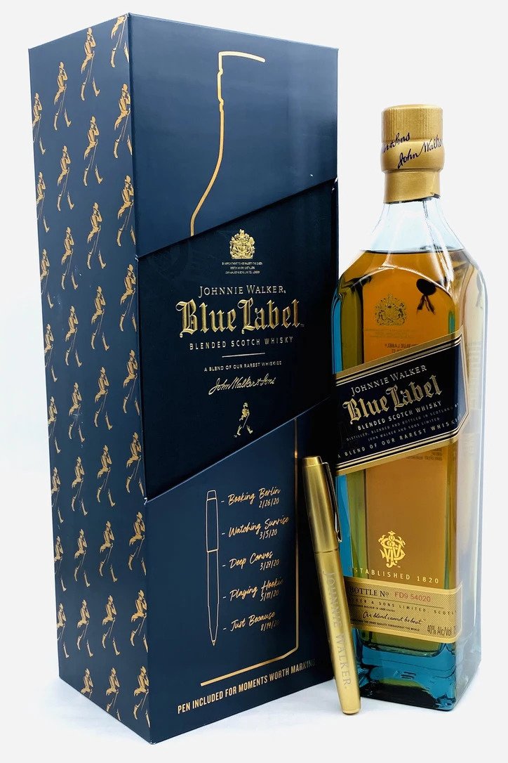 [BUY] Johnnie Walker Blue Label Blended Scotch with Gold Pen Whisky at ...