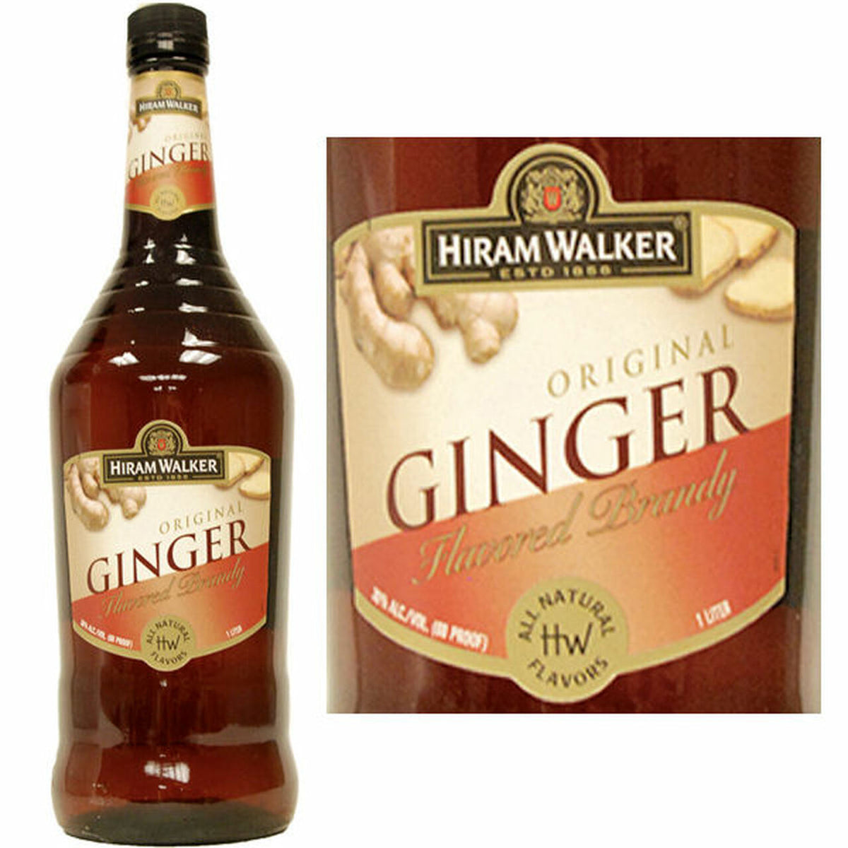 [BUY] Hiram Walker Ginger Flavored Brandy |1L at CaskCartel.com